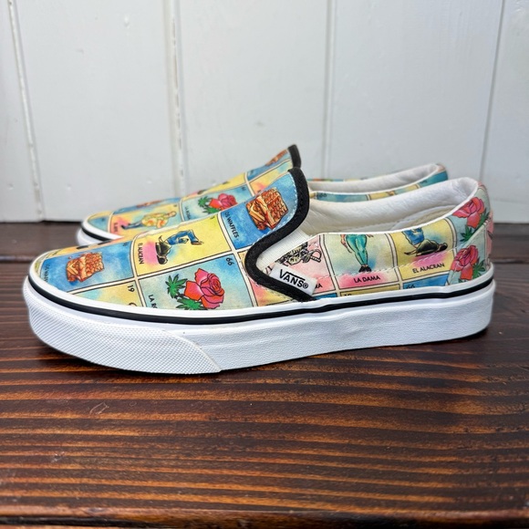 Vans | Shoes | Rare Vans Off The Wall Los Vans Loteria Slip On Sneakers ...